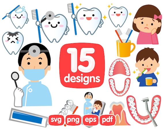 15 Dental Care Clipart Bundle Dentist Clipart Kids Dentist - Etsy
