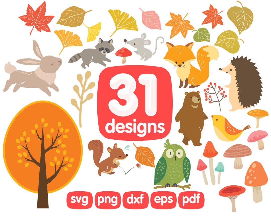 31 Fall Clipart Bundle, Autumn Clipart, Autumn Leaves, Autumn Graphics ...