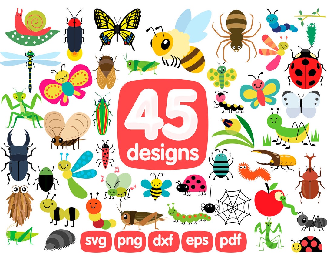 45 Insect Clipart, Butterfly Clipart, Dragonfly Clipart, Spider Clipart ...