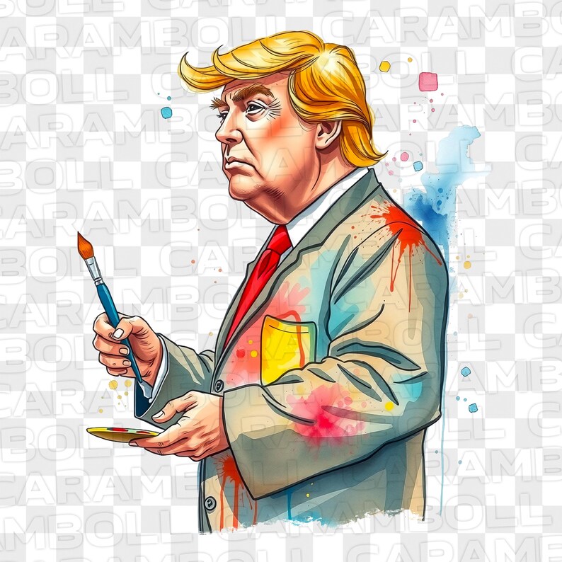 Donald Trump Painter PNG - Etsy