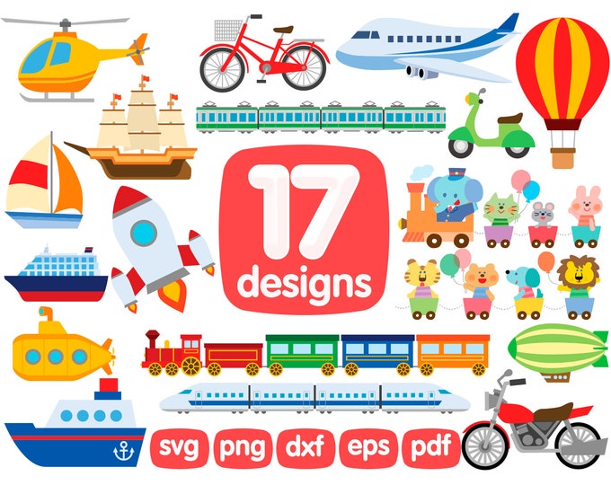 77 Transport Clipart Bundle Car Clipart Vehicle Clipart - Etsy