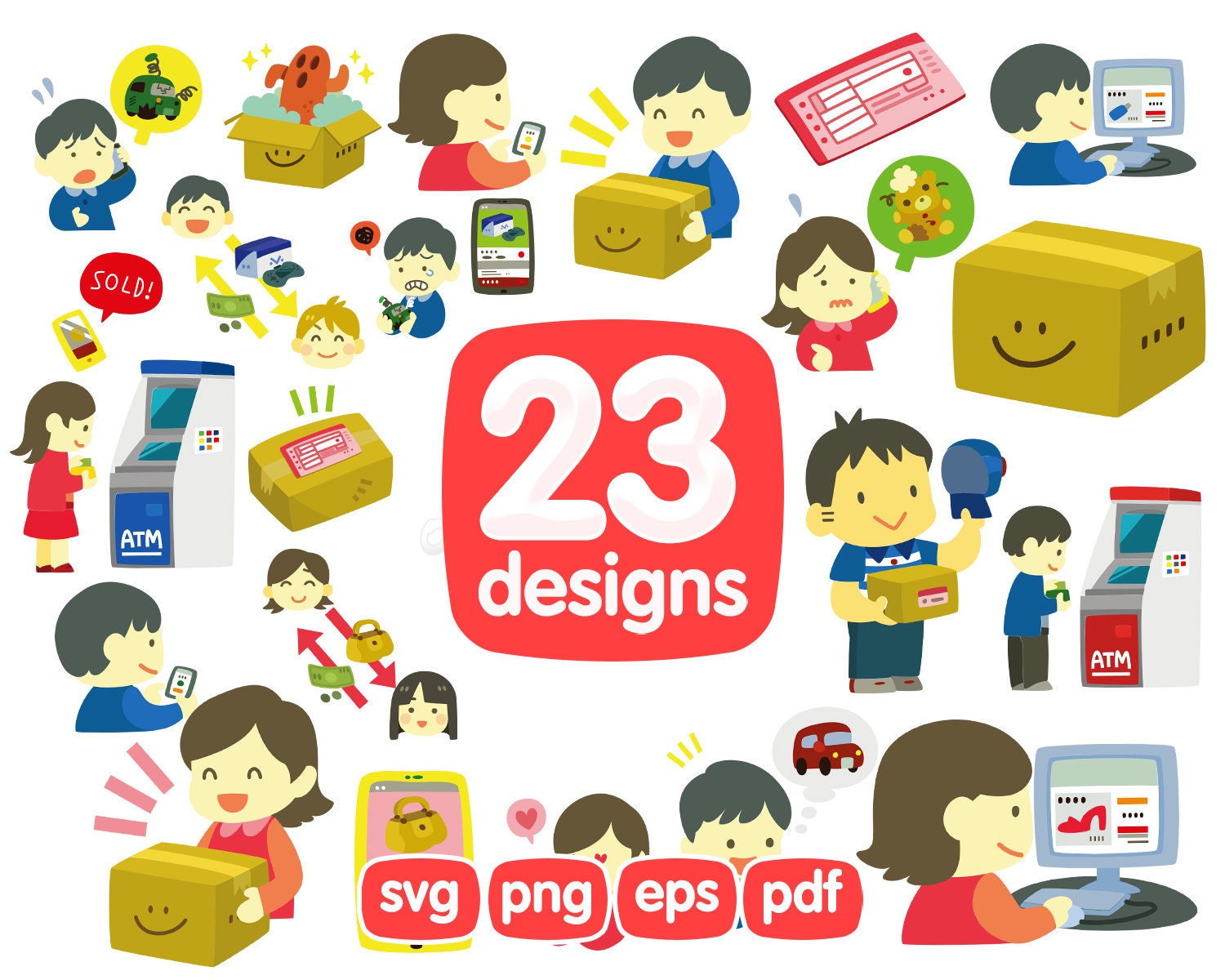 23 Online Shopping Clipart Delivery Png Delivery Eps - Etsy
