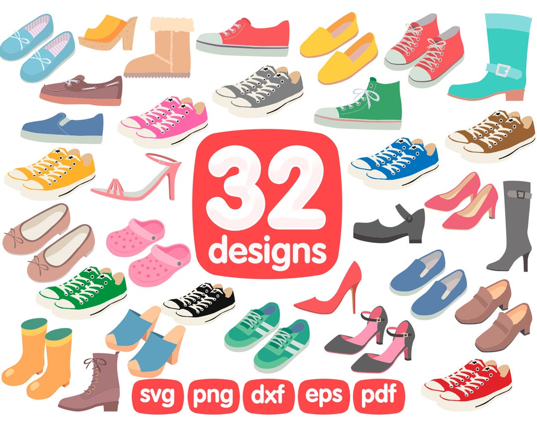 32 Shoes Clipart Bundle, Shoe Clipart, Fashion Clipart, High Heel ...