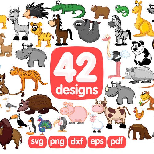 42 African Animals Clipart Bundle Jungle Clipart Svg Safari - Etsy