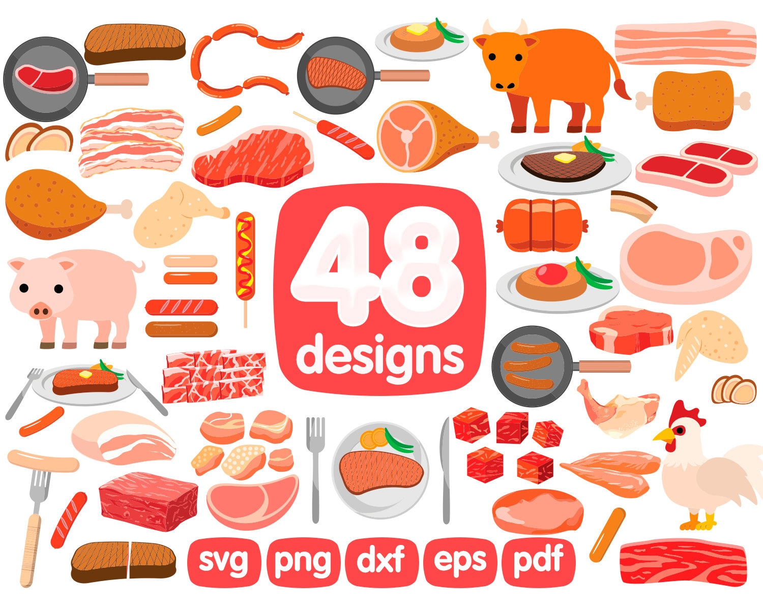 Meat And Poultry Clipart People
