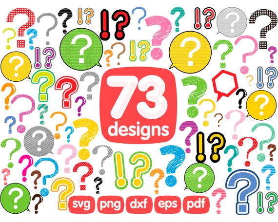 73 Question Mark Clipart Bundle Png Svg Cricut Images - Etsy