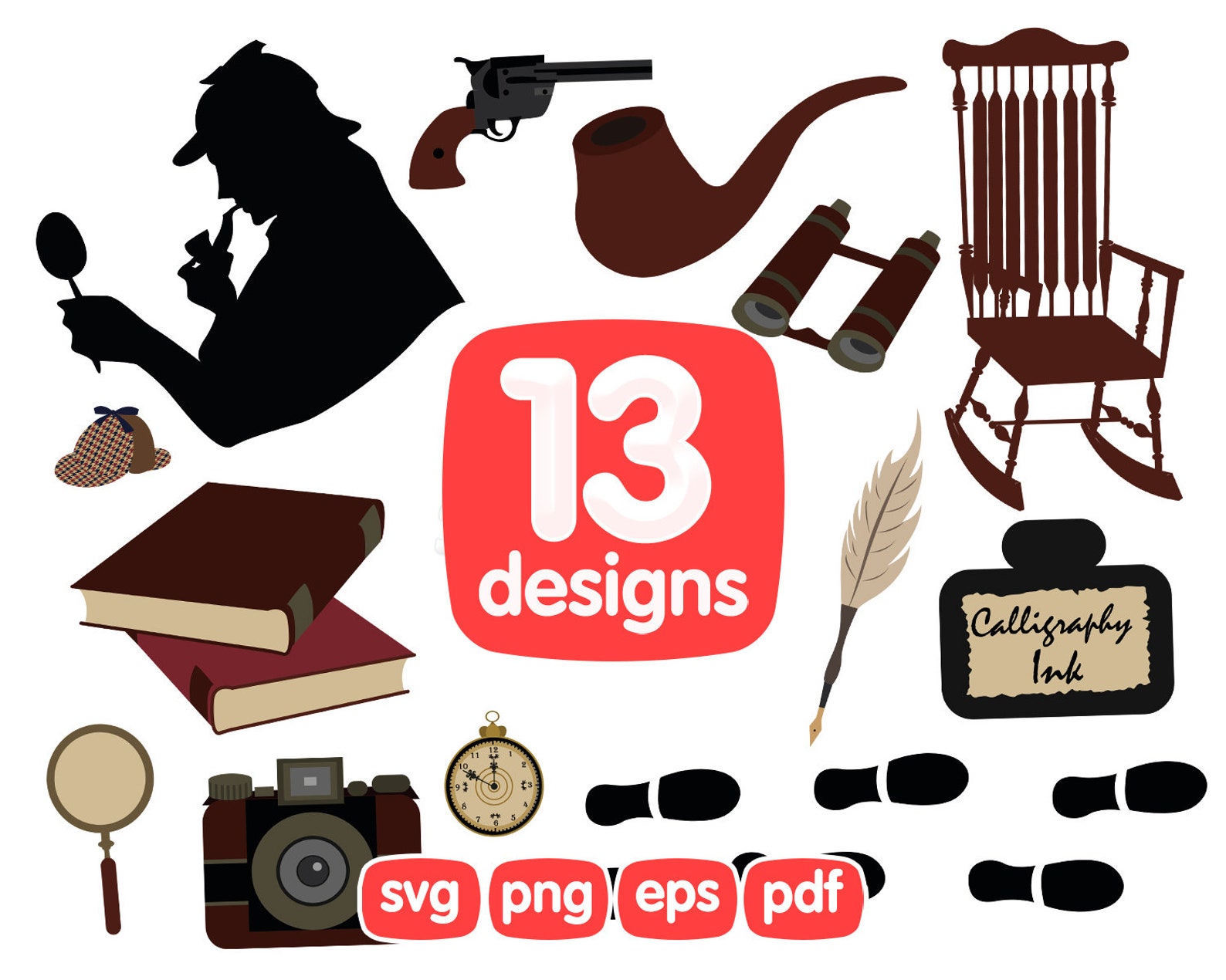 13 Detective Clipart Bundle Detective Images Detective - Etsy