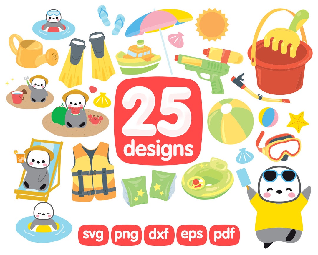 25 Beach Clipart Png, Image, Bundle, Summer, Clipart, Vacation Clipart ...