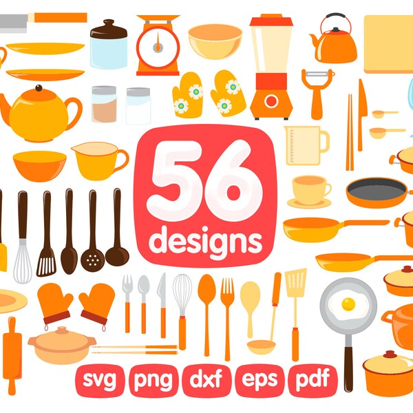 Utensils Clipart - Etsy