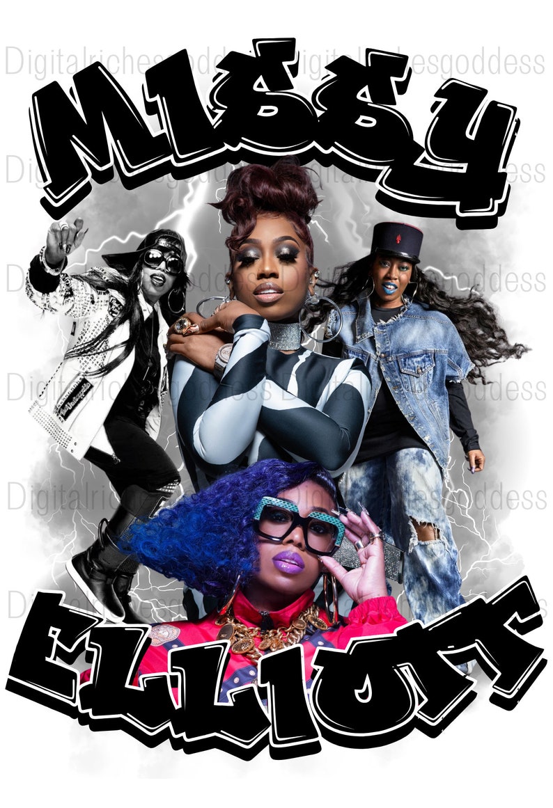 Missy Elliott, Bootleg Hiphop Tee, PNG File - Etsy