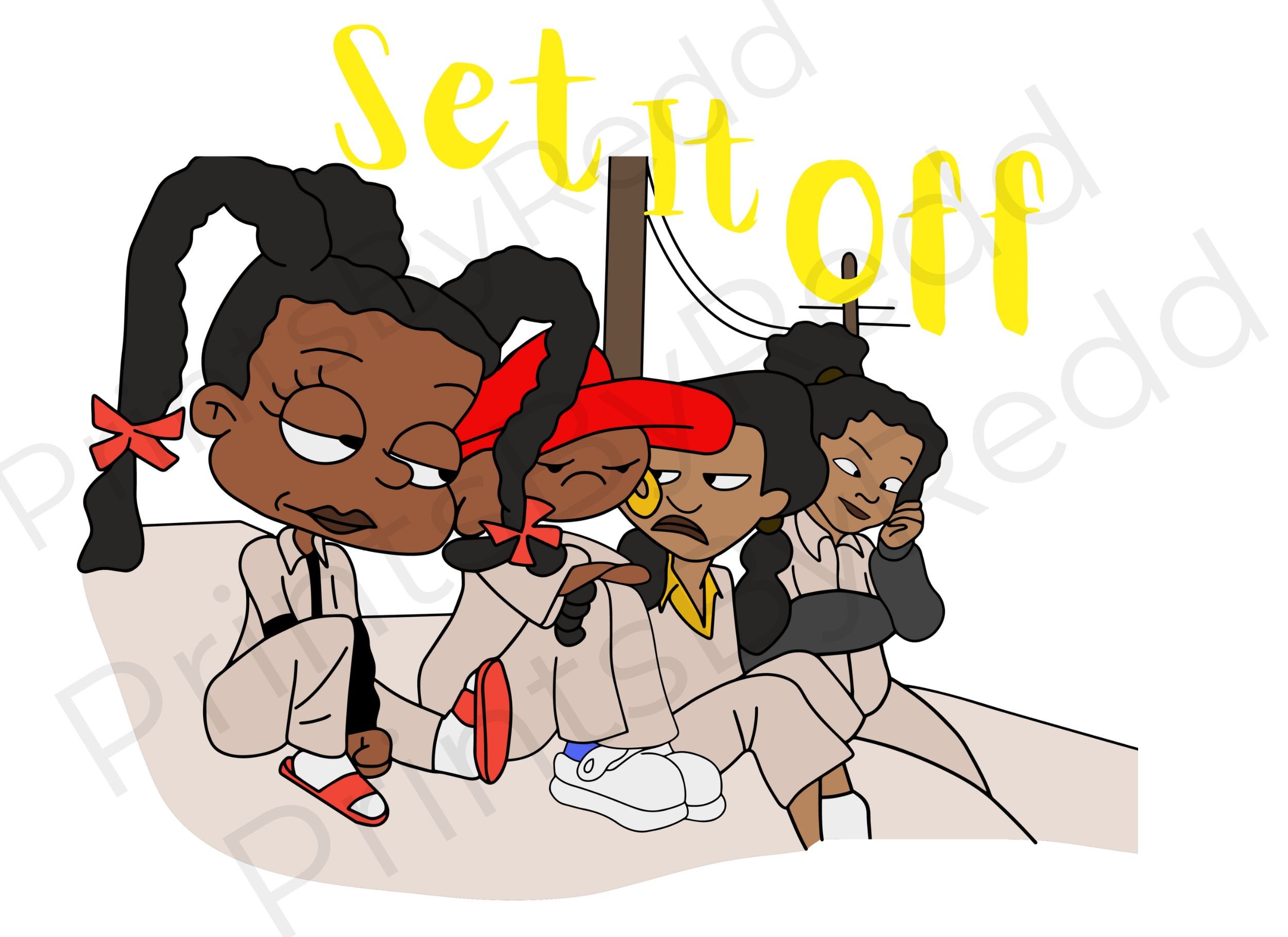 Black Girls Set It off PNG - - Etsy