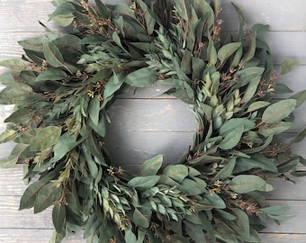 Extra Large Everyday Greenery Wreath, Wedding XL Wreath, Church Door ...