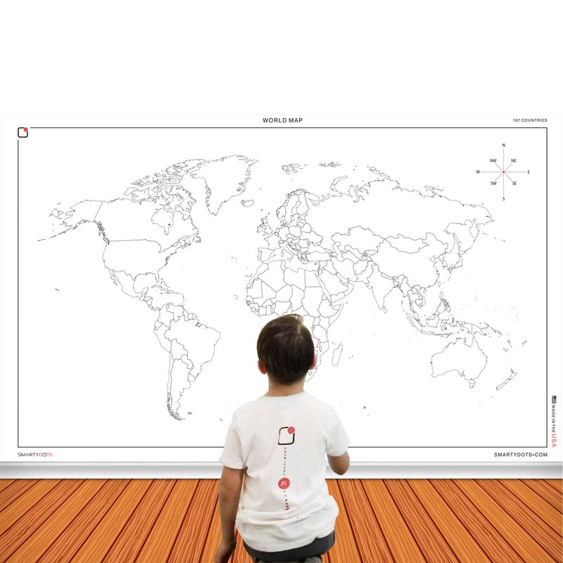 World Map Dry Erase - Etsy