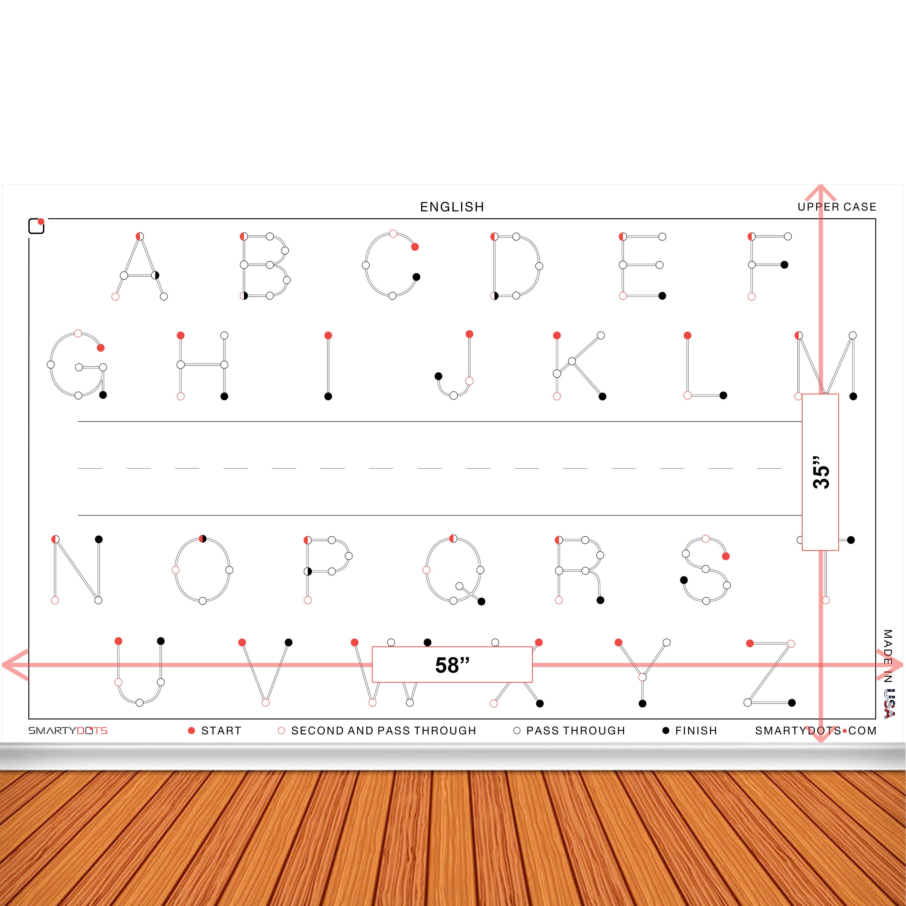 ALPHABET | ENGLISH Upper Case (58x35) - Dry Erase Without A Trace ...