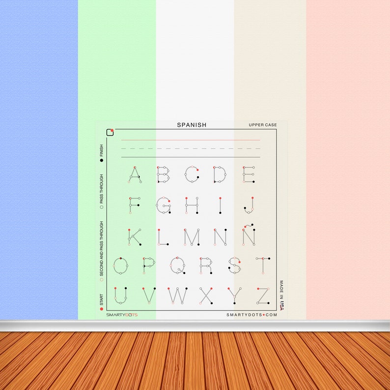 ALPHABET | SPANISH Upper Case (28x30) Dry Erase Without A Trace ...