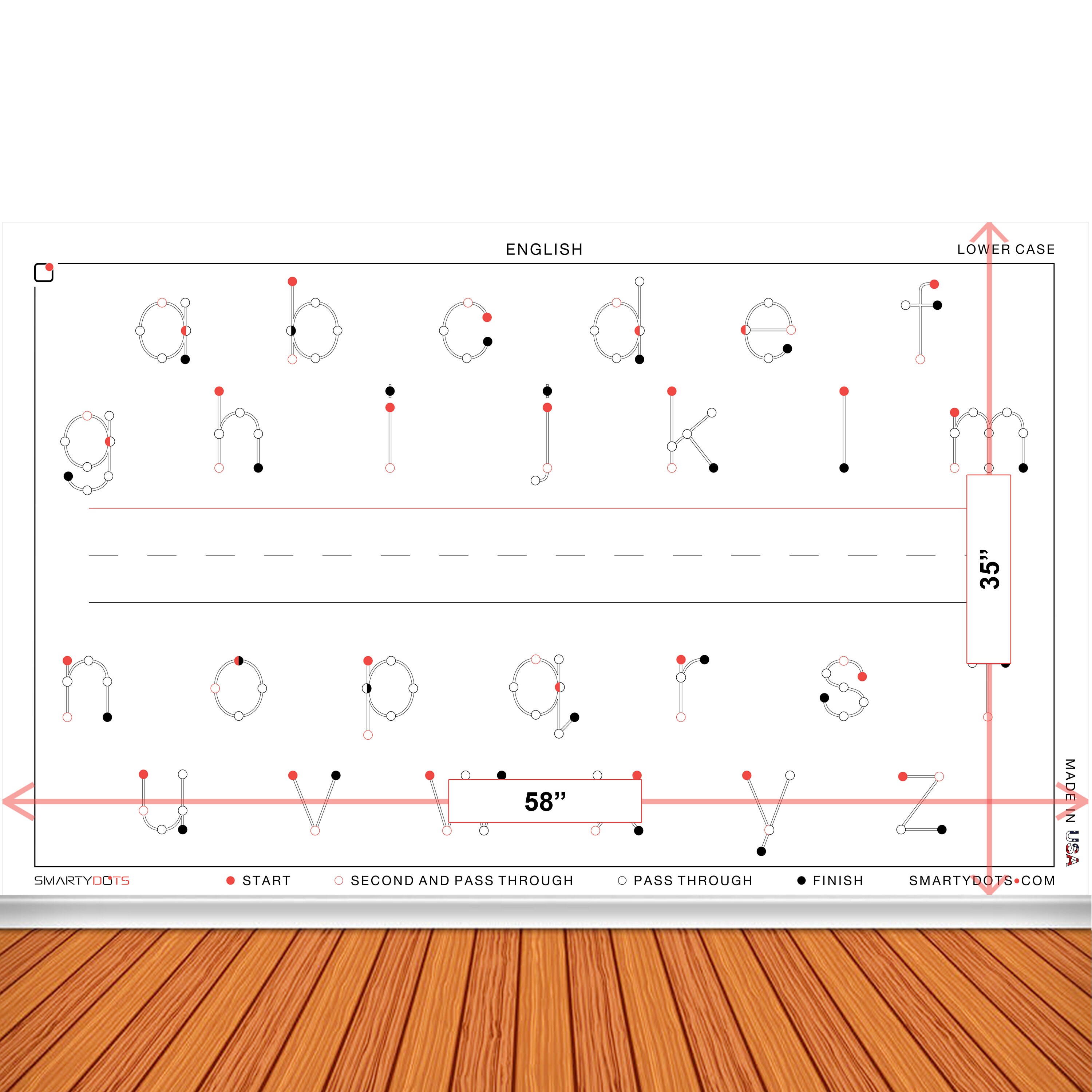 ALPHABET | ENGLISH Lower Case (58x35) Dry Erase Without A Trace ...