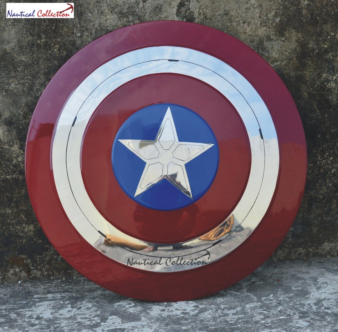 Shield 22 Inch Captain Round Prop Shield Costumes Rustic Vintage Home ...
