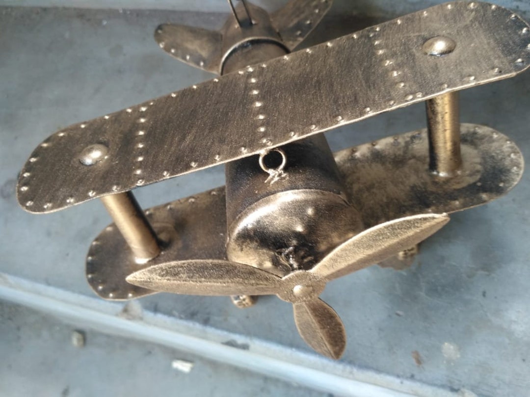 Decorative Wrought Iron Mini Airplane Toy - Etsy