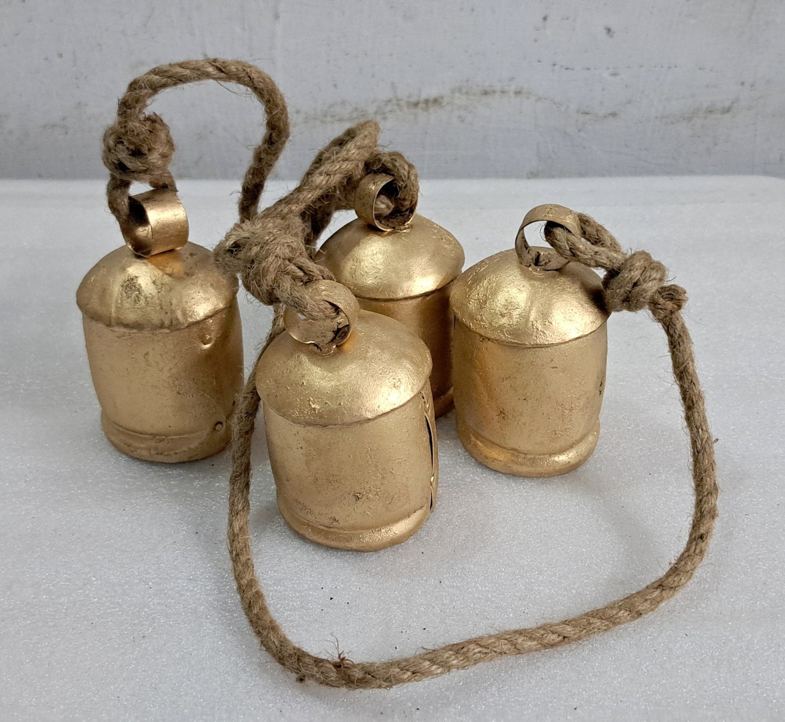 Set of 4 Rustic Cow Bells: Handmade Iron Christmas Decoration - Etsy
