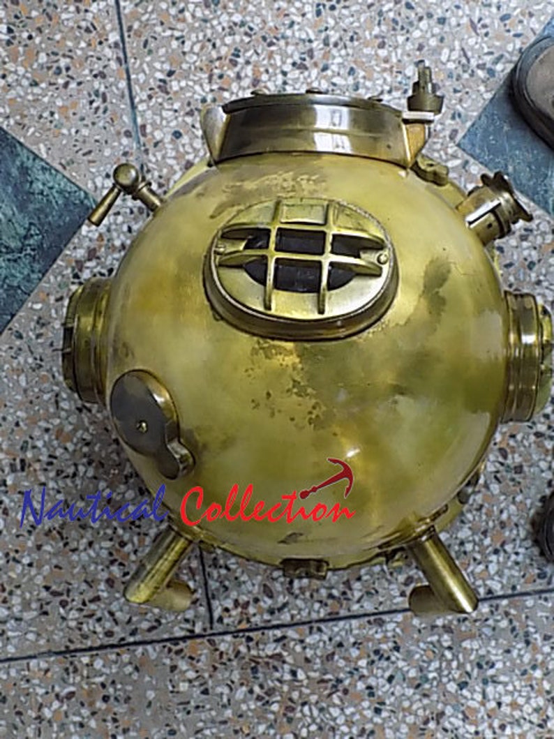 Decorative Diving Helmet: Solid Steel & Aluminum US Navy Mark V Replica ...