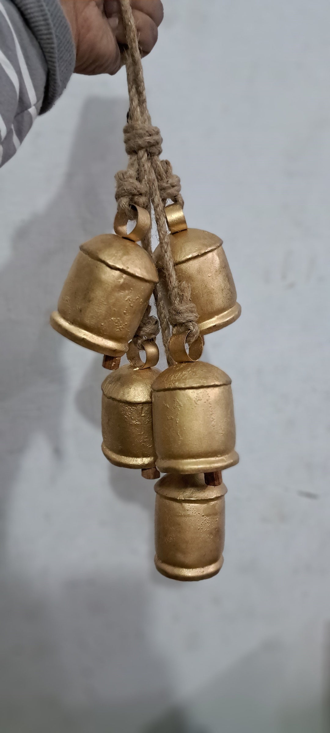 Set of 5 Christmas Bells for Decoration | Cow Bells for Rustic ...