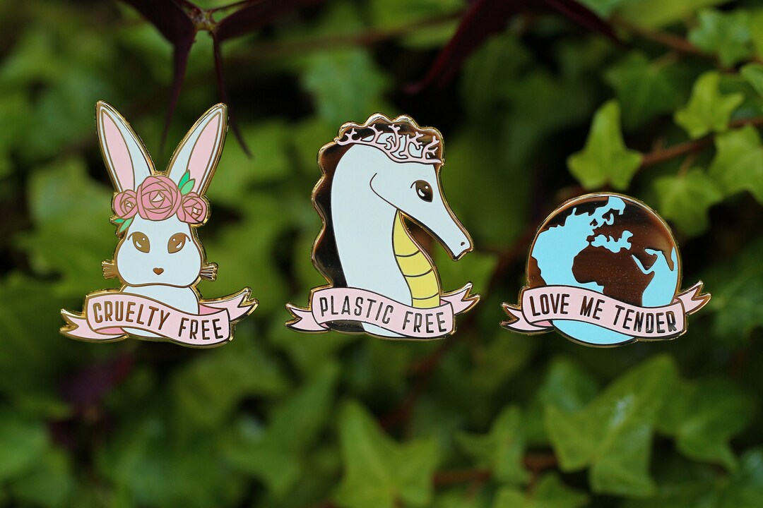 Eco Engaged Enamel Pins Collection With a Cruelty-free Beauty Bunny ...