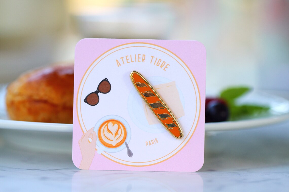 French Baguette Enamel Pin Inspired by Traditional French - Etsy
