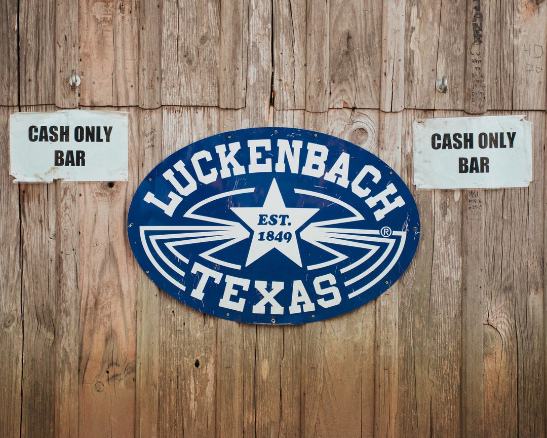 Luckenbach Texas Wall Art, Bar Photography, Man Cave, Texas Hill ...