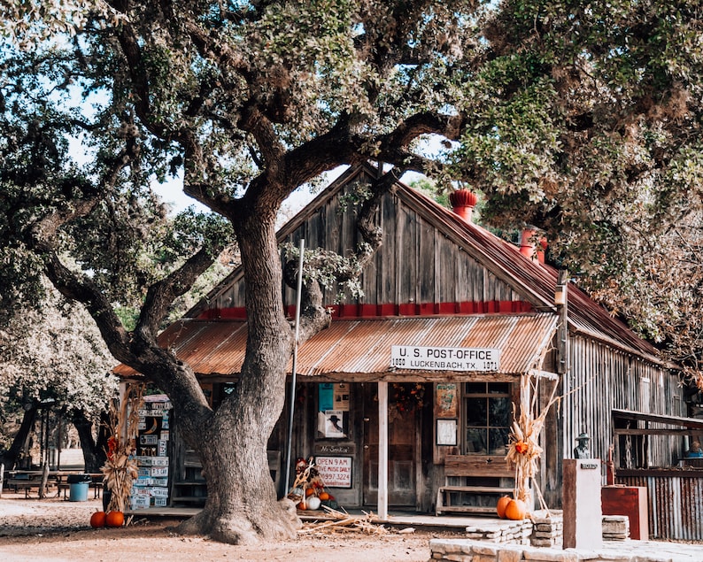 Luckenbach Texas Wall Art, Post Office Print, Texas Hill Country ...