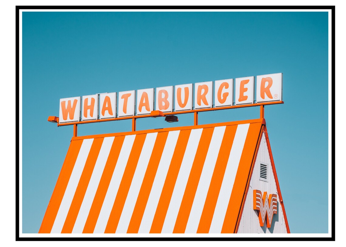 Whataburger Print, Texas Whataburger Wall Art, Longhorns, Aggies ...