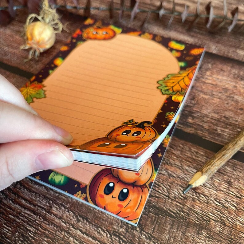 A6 Pumpkin Patch Notepad | Cute Cosy Autumn Notebook | Nature Writing ...