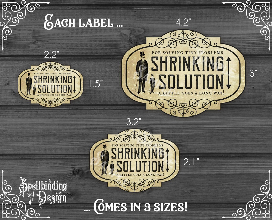 40 Potion Labels 3 Sizes Printable Blank Vintage Apothecary - Etsy UK