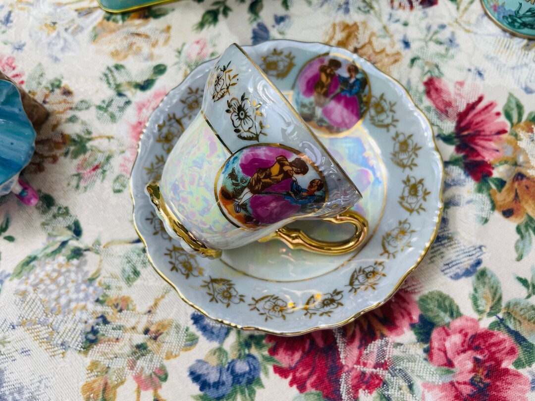 Vintage 1930s Roxy China Porcelain Lusterware Demitasse Duo - Etsy