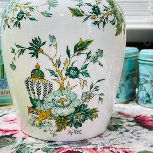 Vintage 1960s Crown Staffordshire English Bone China Ginger Jar Kowloon - Etsy