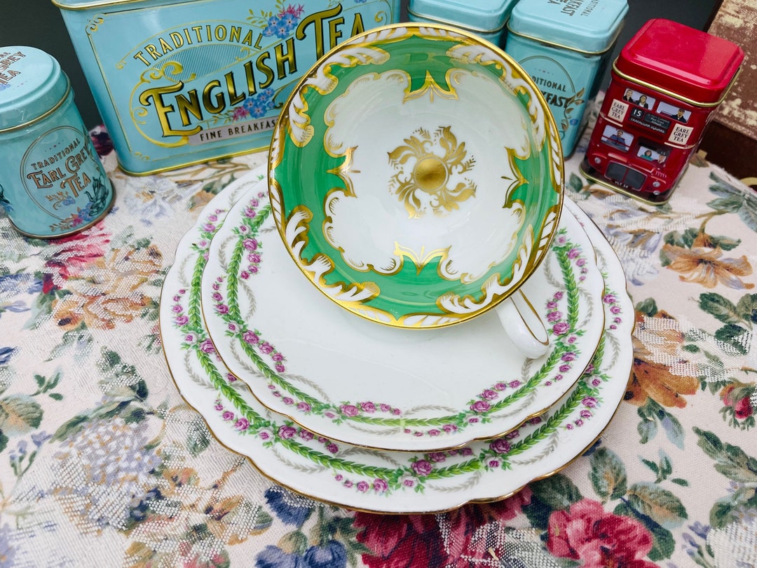 Vintage 1920s-1950s Mismatched English Bone China Trio - Royal Chelsea ...