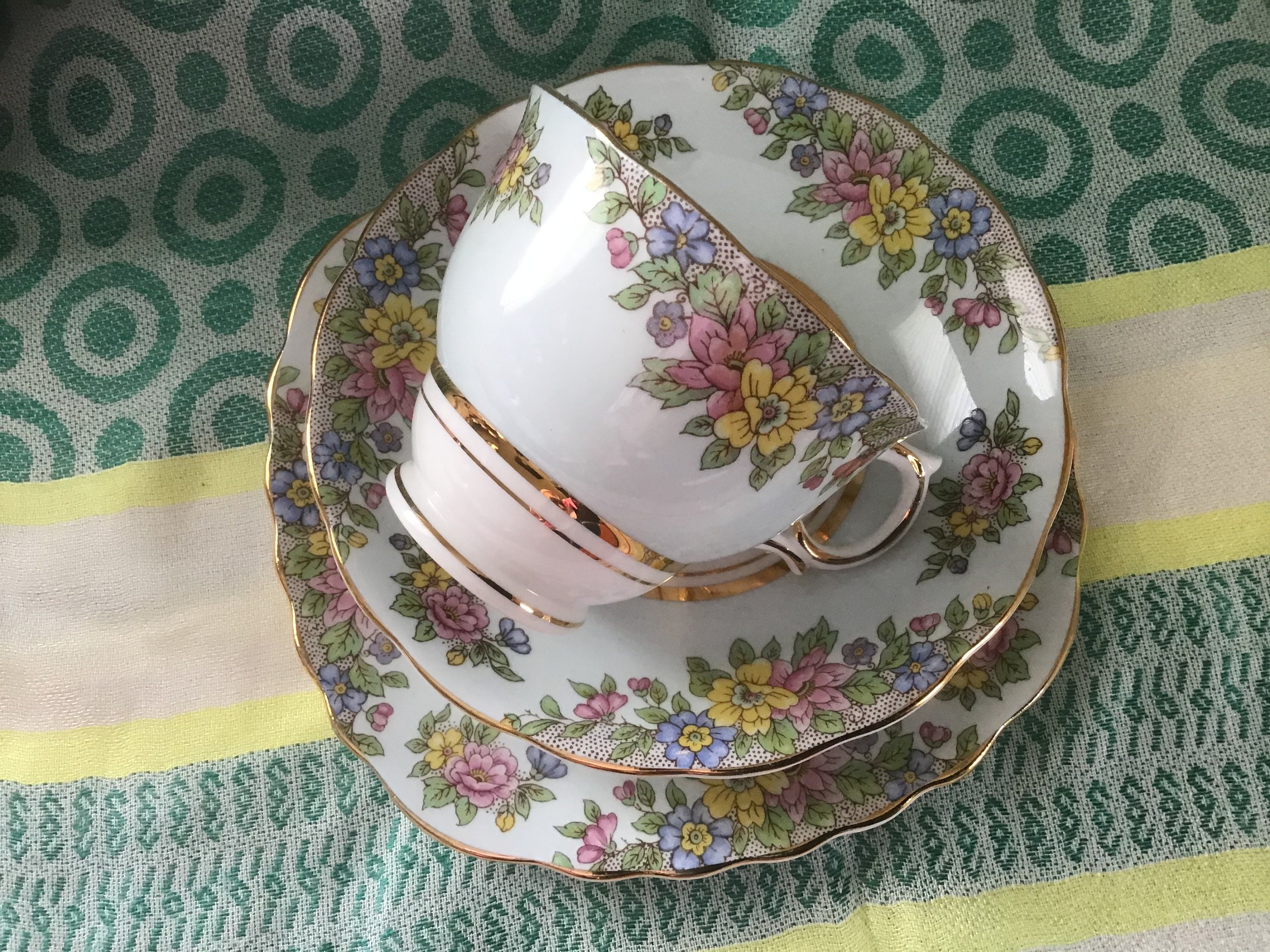 Vintage 1940s Colclough Bone China Duo Floral Pattern | Etsy