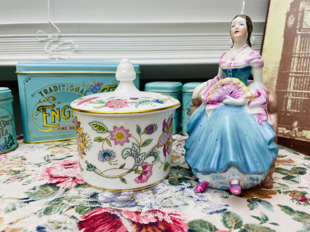 Vintage 1950s Minton Haddon Hall English Bone China Lidded Preserve Pot ...