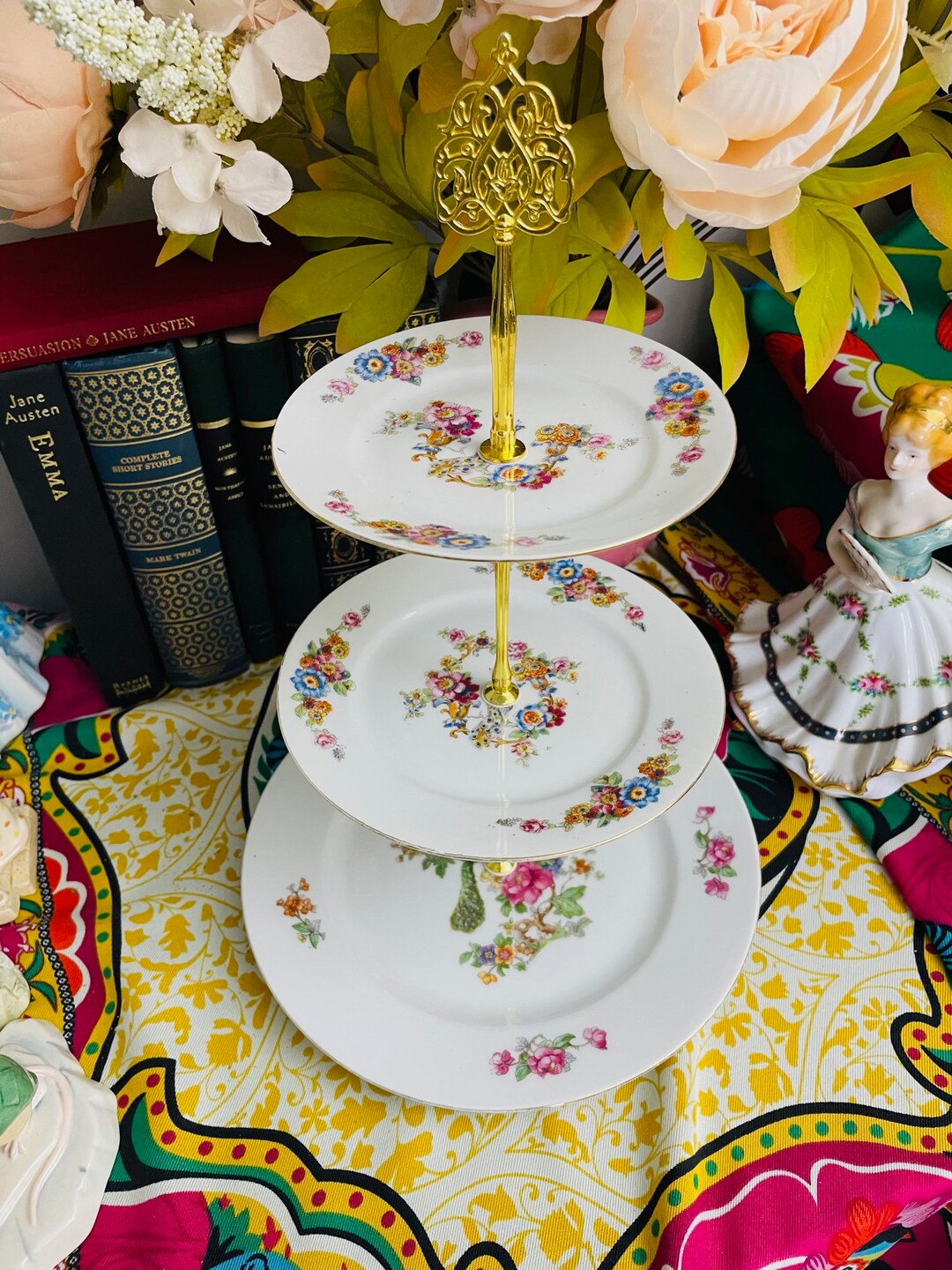 Vintage 1920s-1940s Mismatched Fine Bone China 3-tiered Plate Stand - Etsy