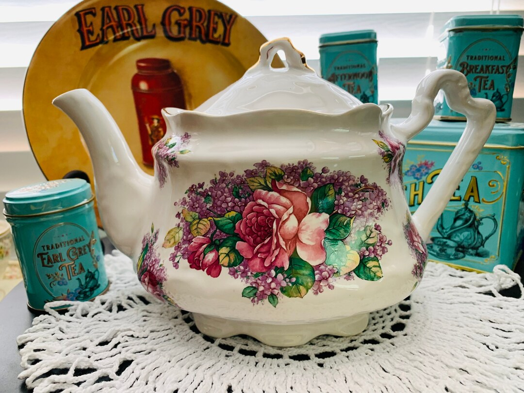 Vintage 1960s Arthur Wood English Bone China Donegal-style Teapot - Etsy
