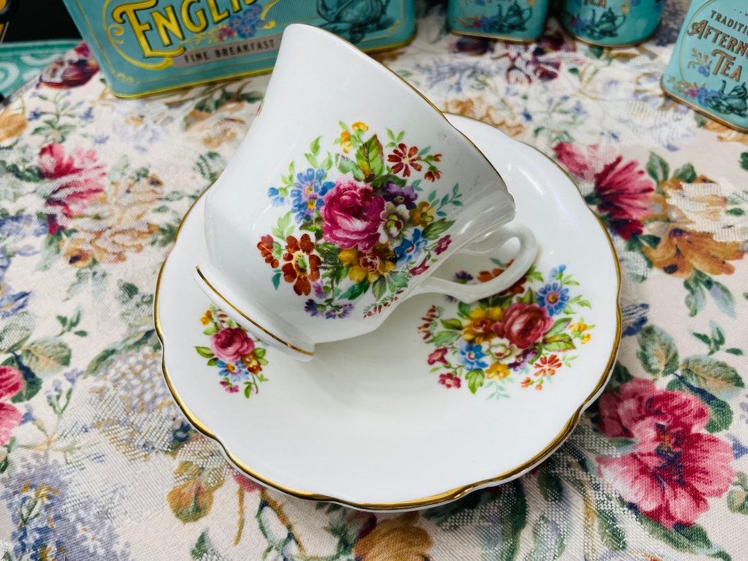Vintage 1950s Royal Stuart English Bone China Duo - Etsy