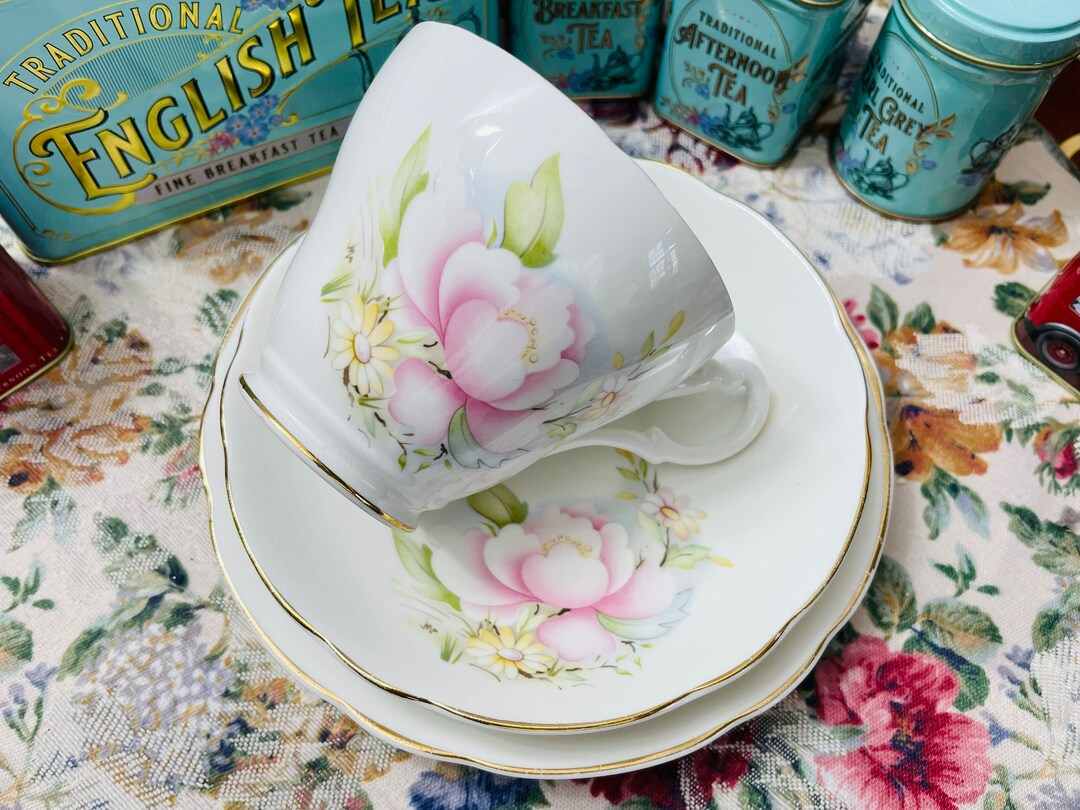 Vintage 1960s Royal Stuart English Bone China Trio - Etsy