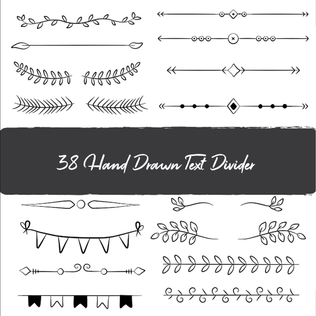 38 Hand Drawn Text Dividers - Etsy