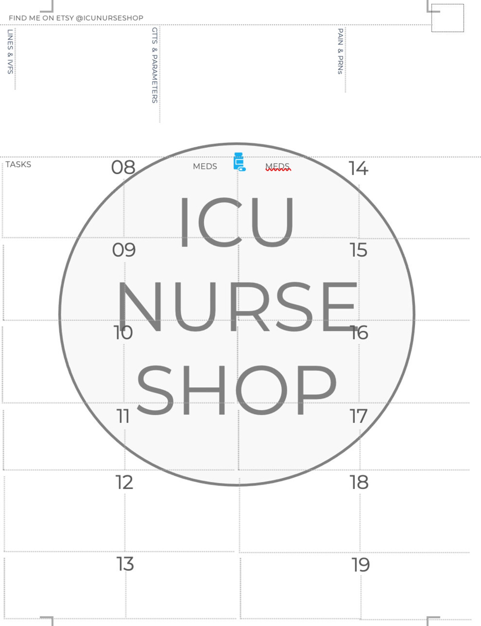 ICU Brain Days - Color NO TASKS - Etsy