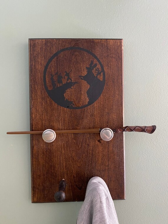 Cloak Hanger With Optional Wand Holder With Painting - Etsy