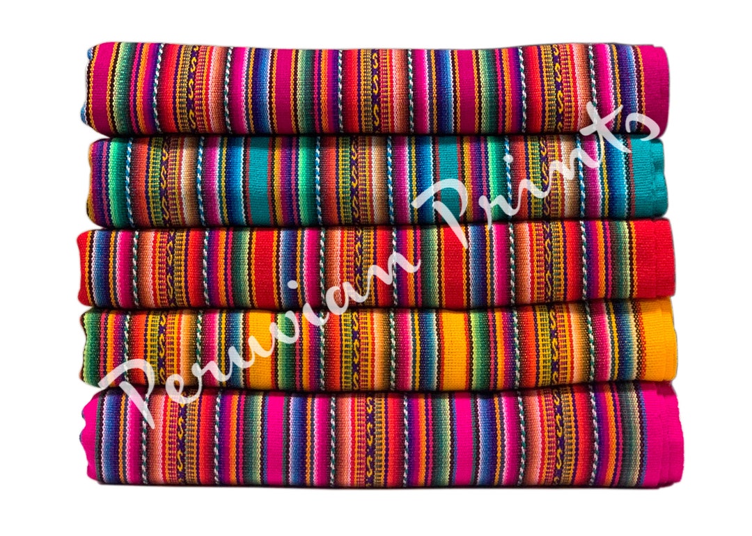 Peruvian Aguayo Throw - Andean Fabric (fuchsia, Turquoise, Yellow) - Etsy