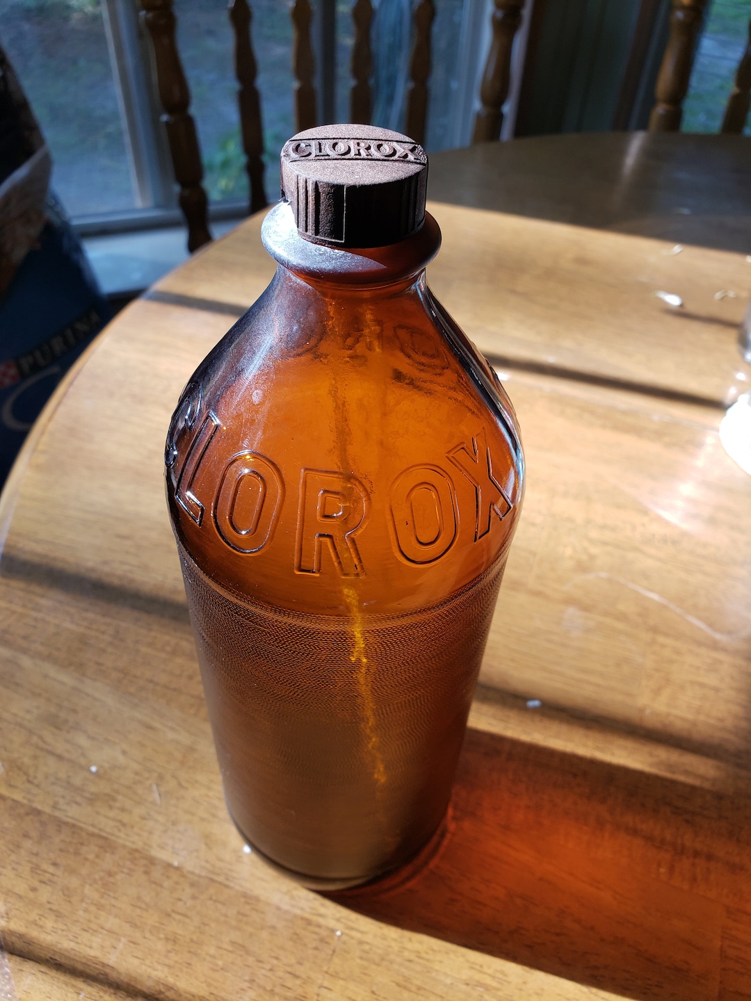 Vintage Clorox Bottle With Original Cap/lid Brown Amber Glass 32 Oz ...