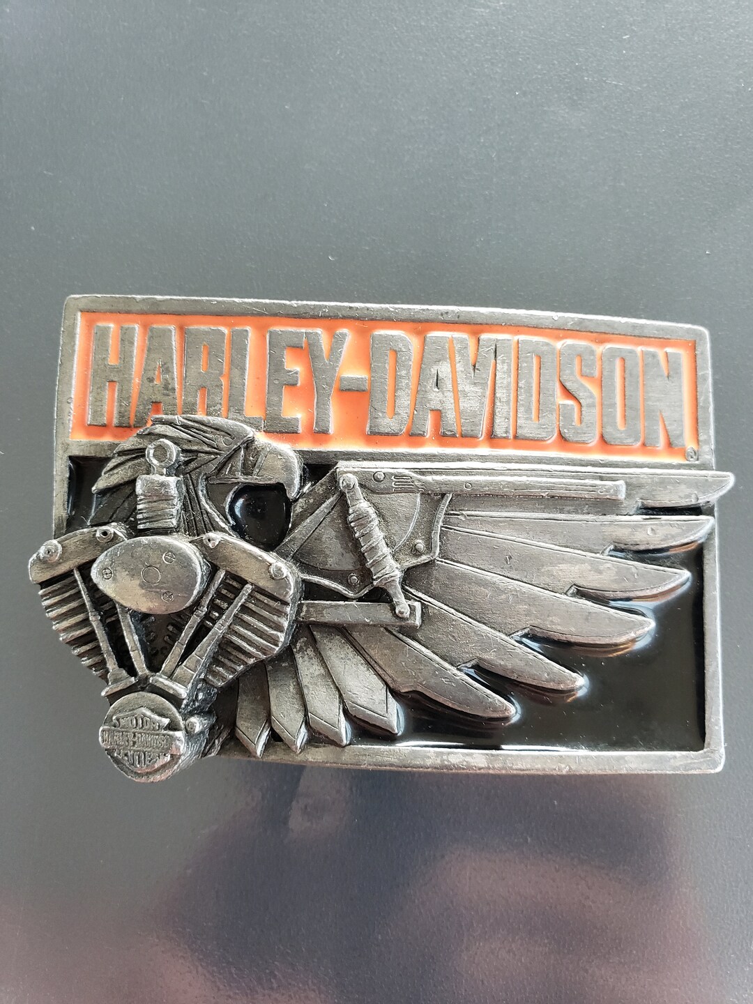 Vintage Genuine Motorcycles Harley Davidson Belt Buckle 1989 G-88 ...