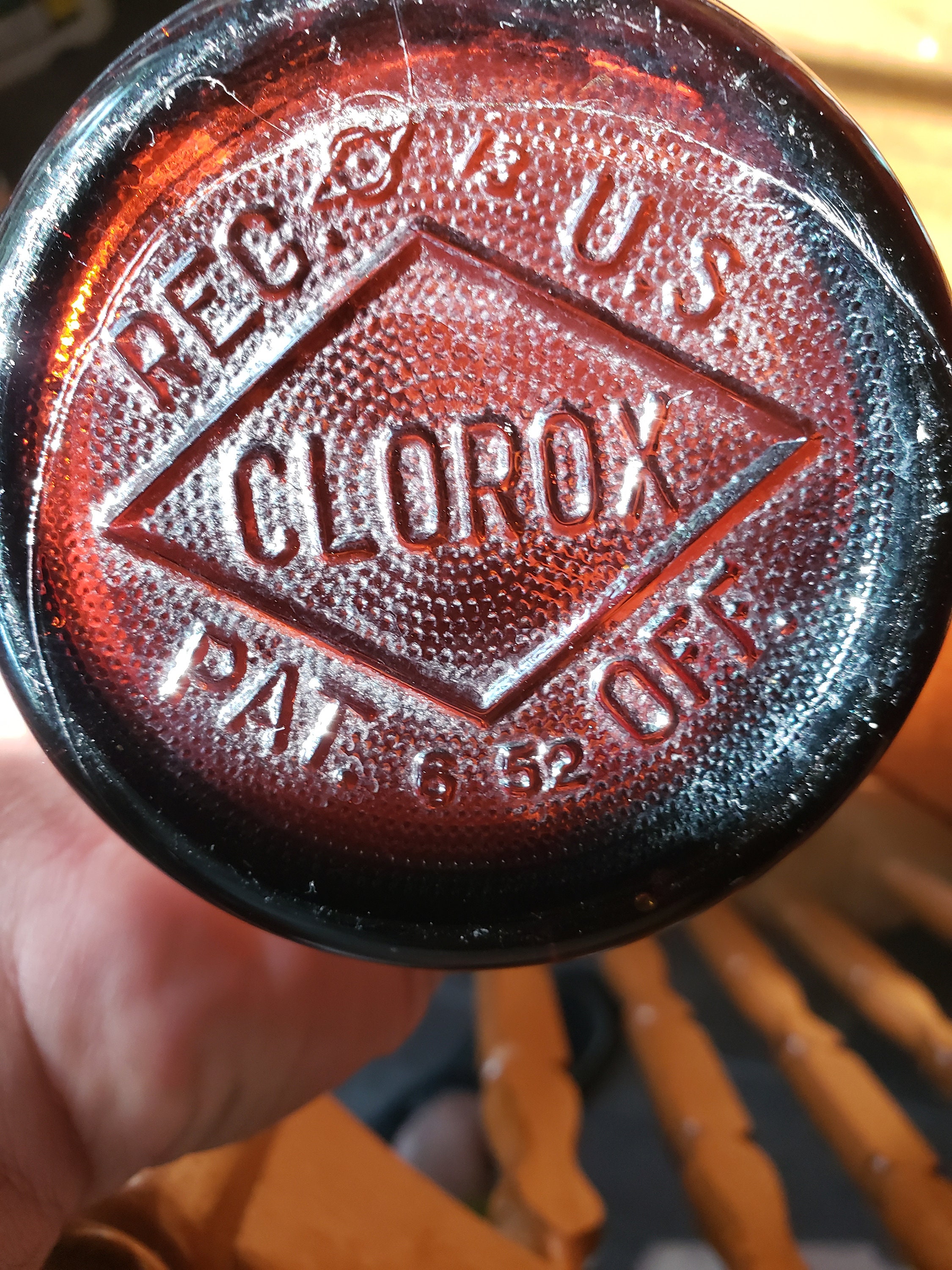 Vintage Clorox Bottle With Original Cap/lid Brown Amber Glass 32 Oz ...