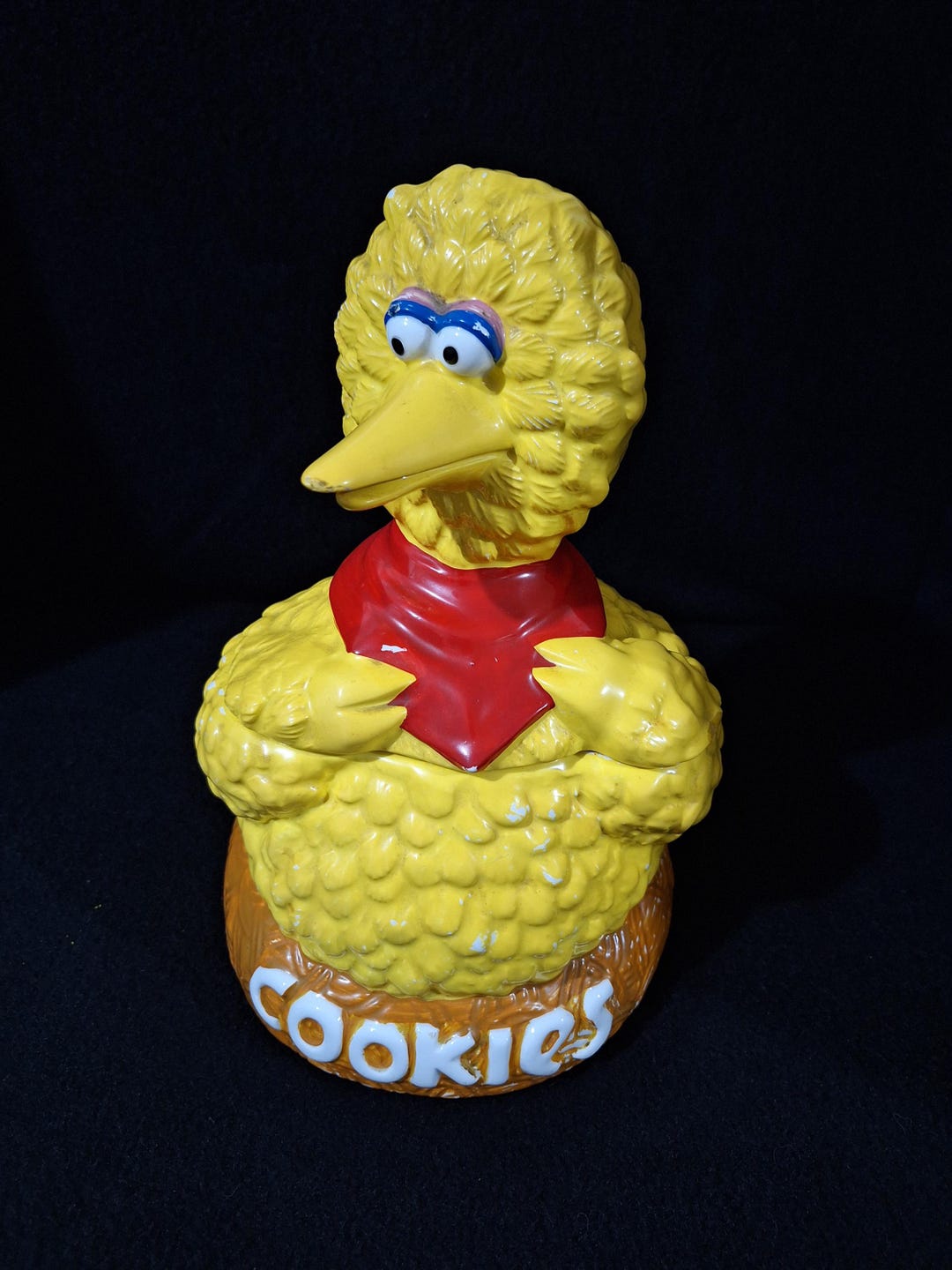 Vintage Sesame Street Big Bird Ceramic Cookie Jar 1970s Muppets Inc ...