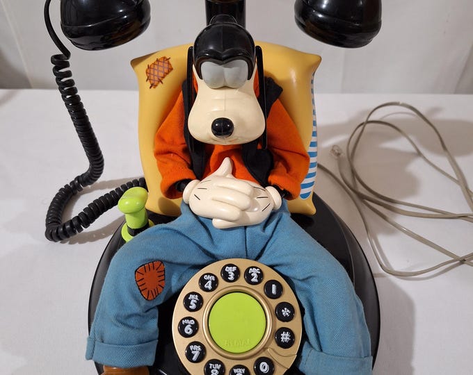 Vintage Disney Talking and Animated Goofy Corded Telephone 90s ...